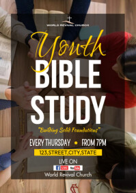 youth bible study poster Template | PosterMyWall