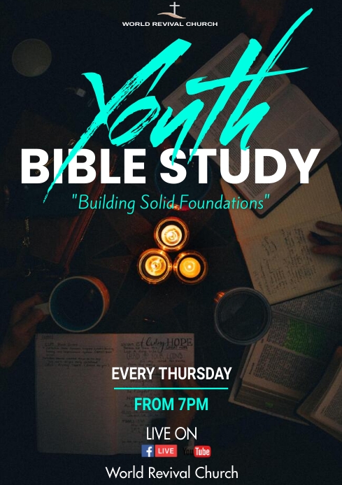 Youth Bible Study Template | PosterMyWall