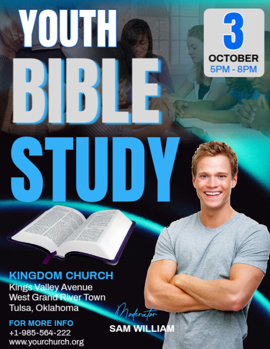 Youth Bible Study Fellowship Ad Template | PosterMyWall