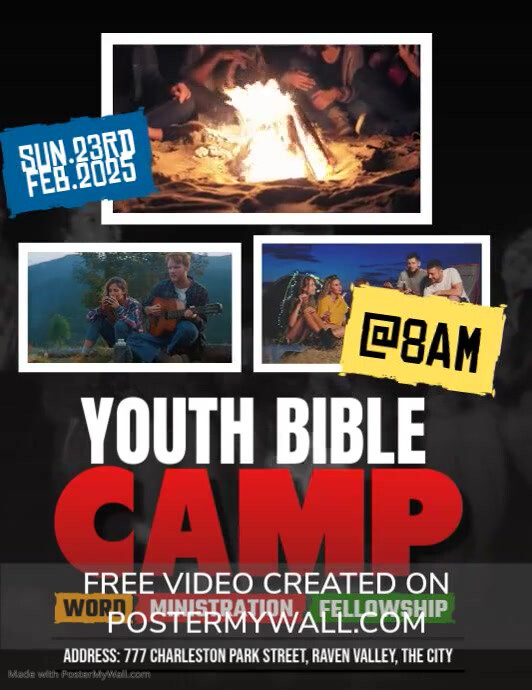 Youth Camp Bible Poster Template | PosterMyWall