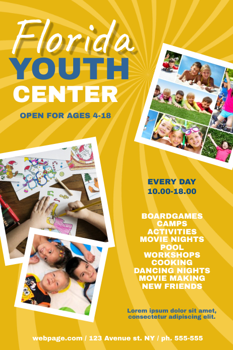 Copy of Youth Center Flyer Template | PosterMyWall