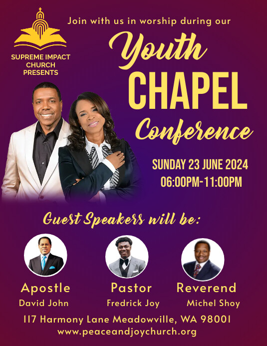 Copy of Youth Chapel Conference Flyer , Church Flyer | PosterMyWall