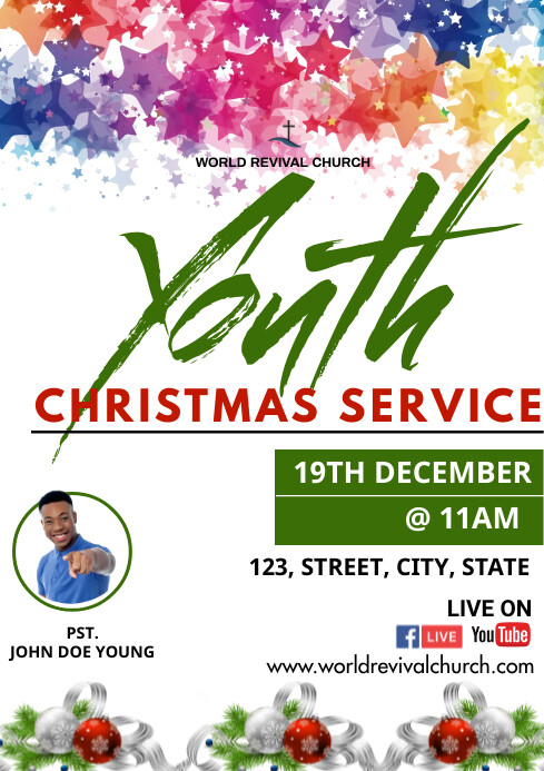 Copy of Youth Christmas service | PosterMyWall