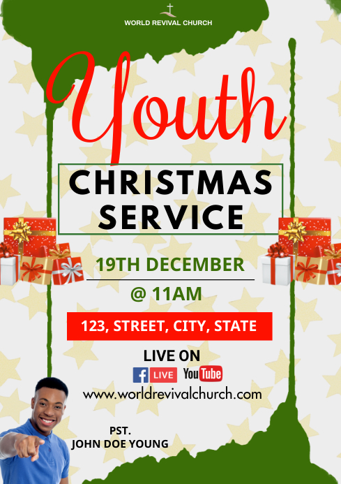 Copy of Youth Christmas service | PosterMyWall