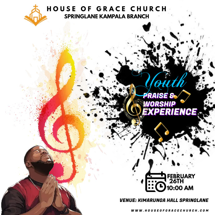 YOUTH CHURCH SERVICE FLYER TEMPLATE | PosterMyWall