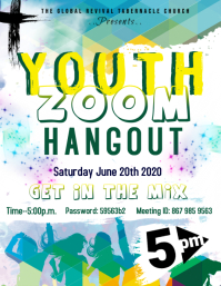 Youth Church Zoom Flyer Template | PosterMyWall
