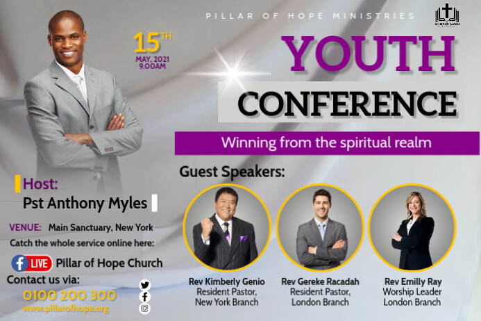 Youth conference Template | PosterMyWall