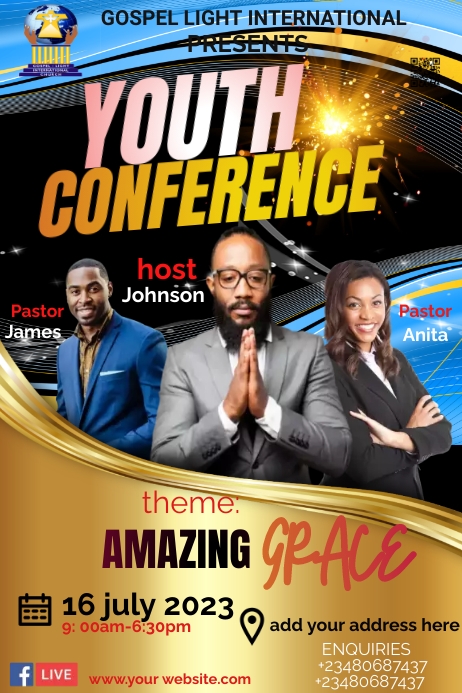 Copia de YOUTH CONFERENCE | PosterMyWall