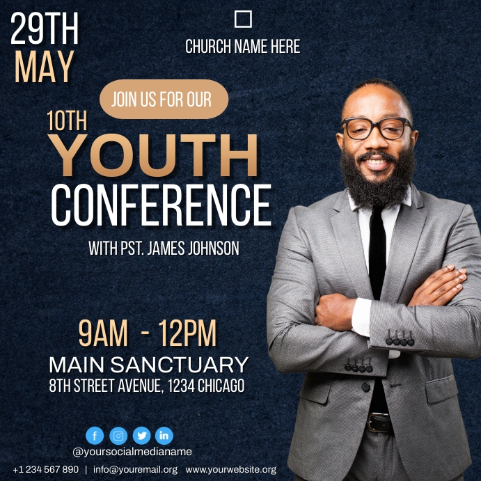 youth conference Template | PosterMyWall