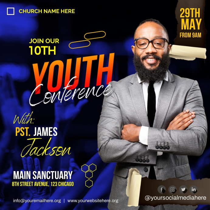 youth conference Template | PosterMyWall