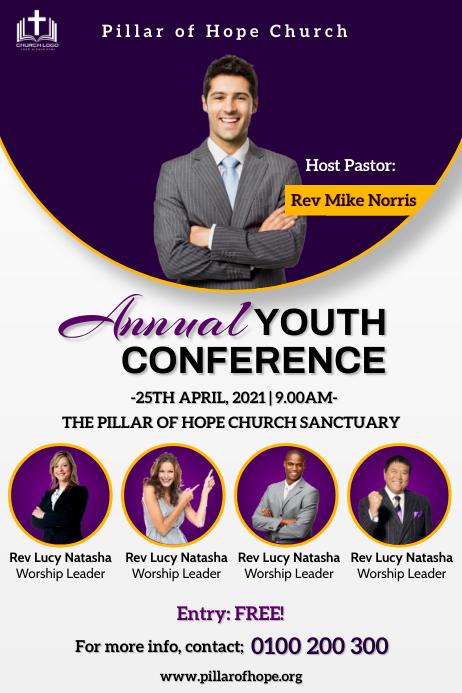 Youth conference Template | PosterMyWall