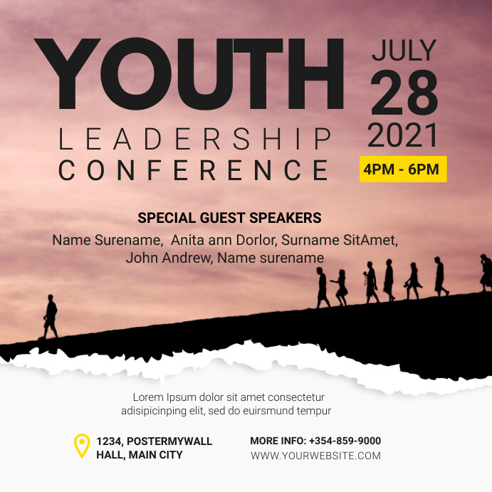 youth conference Template | PosterMyWall