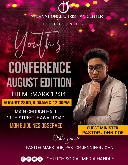 Copia de youth conference | PosterMyWall