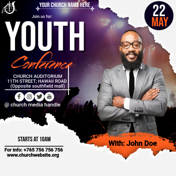 Youth conference Template | PosterMyWall