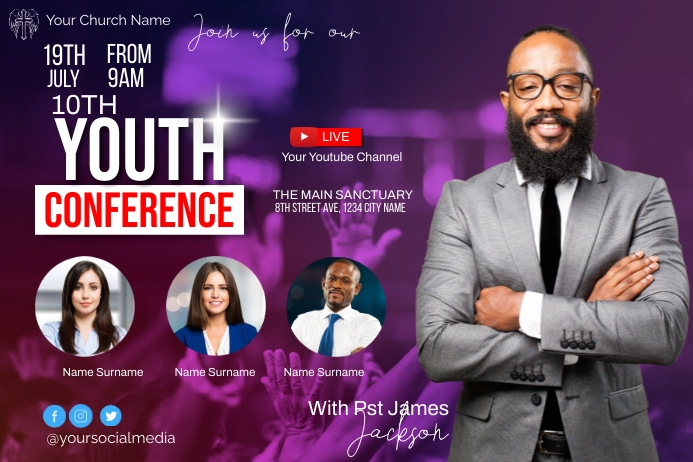 youth conference Template | PosterMyWall