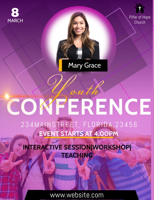 Youth conference Template | PosterMyWall