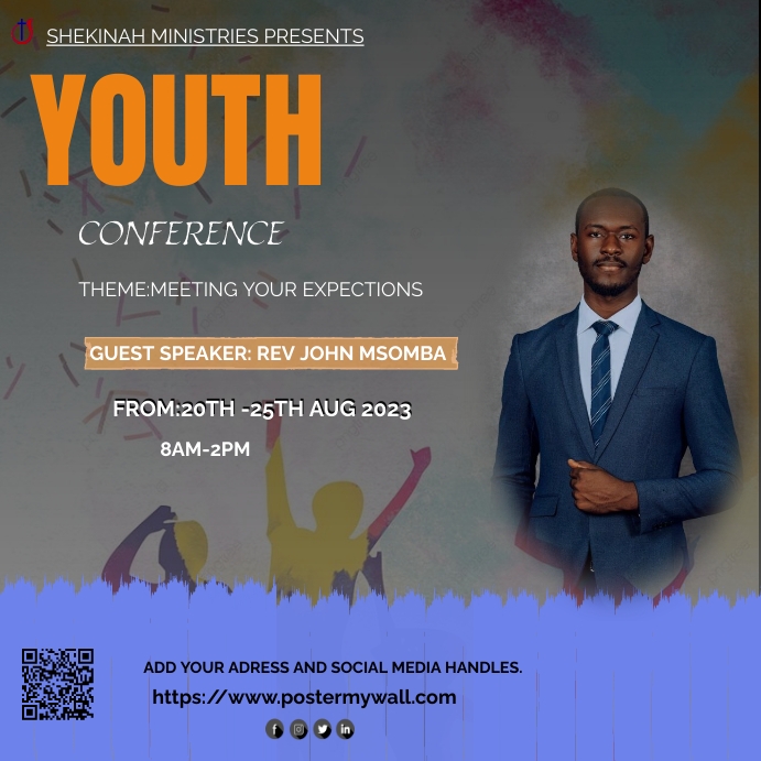 Plantilla de YOUTH CONFERENCE | PosterMyWall