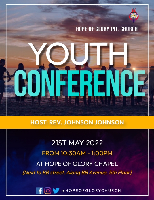 Youth conference Template | PosterMyWall