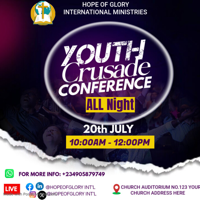 YOUTH CONFERENCE Template | PosterMyWall