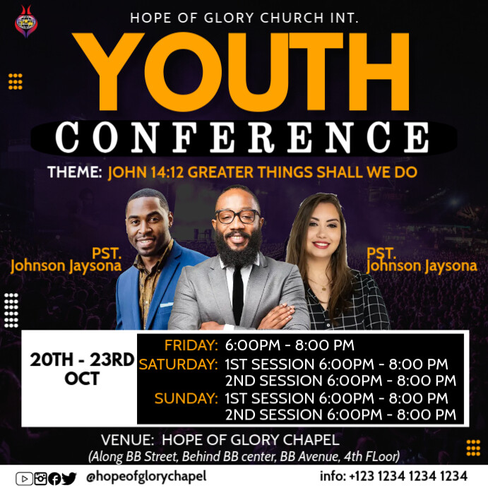 Youth Conference Template | PosterMyWall