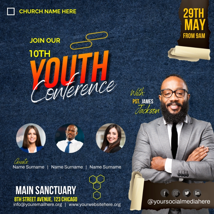 youth conference Template | PosterMyWall