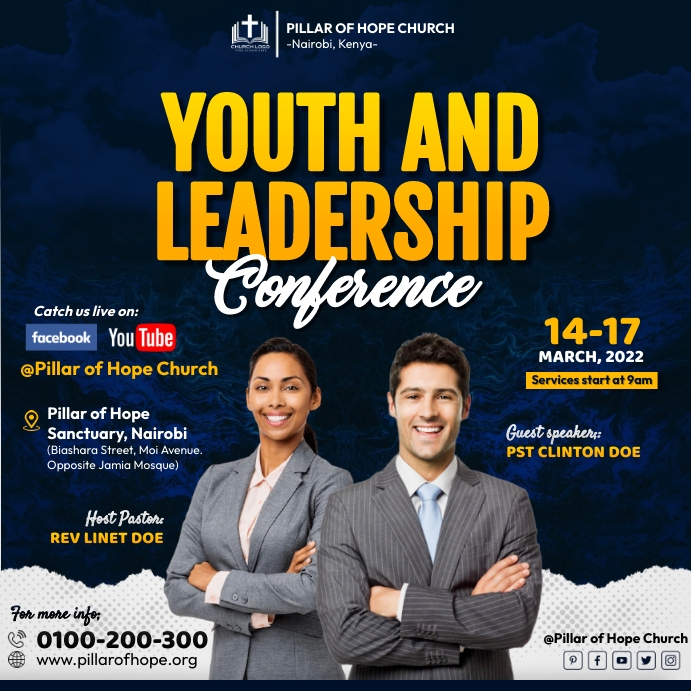 Youth conference Template | PosterMyWall