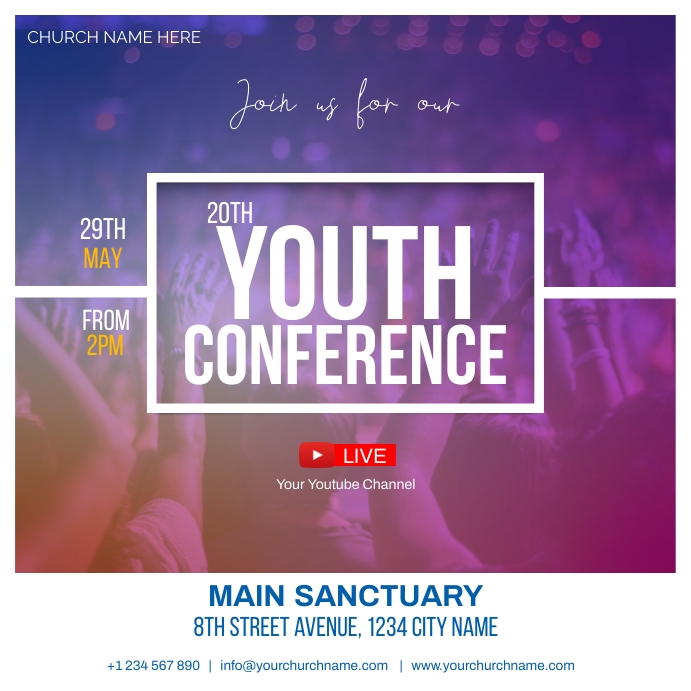 youth conference Template | PosterMyWall