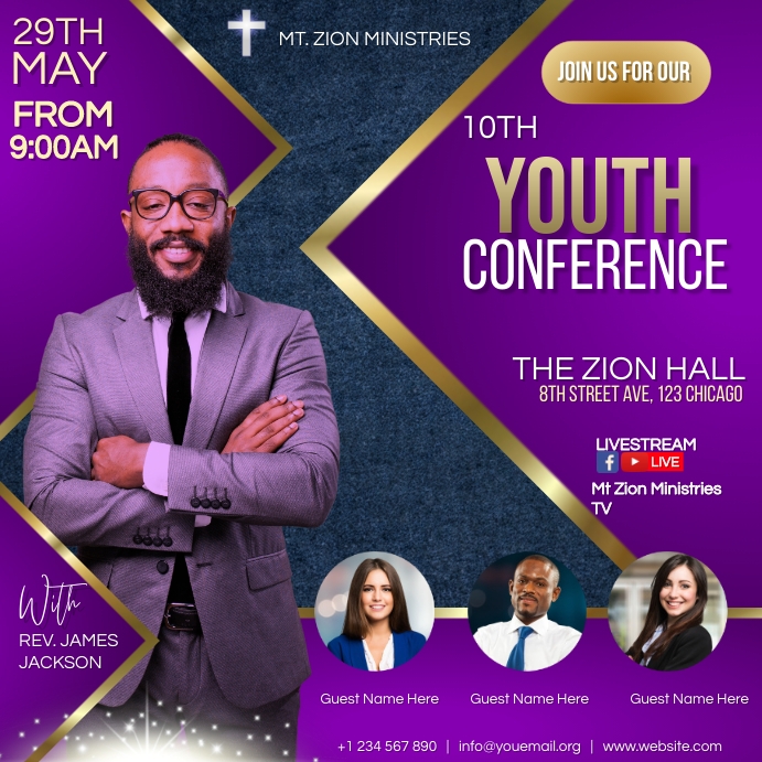 youth conference Template | PosterMyWall