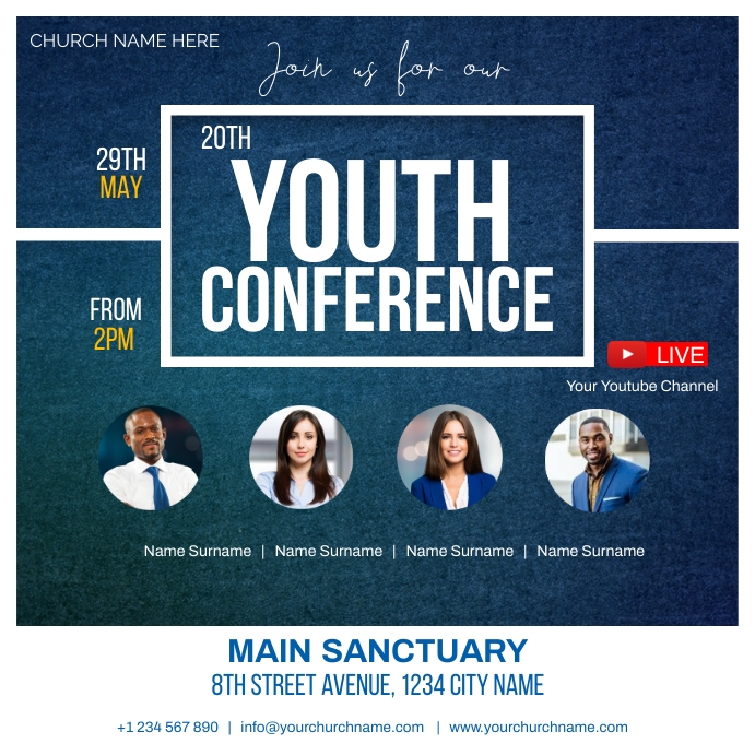youth conference Template | PosterMyWall