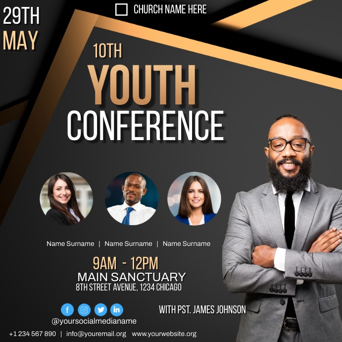 youth conference Template | PosterMyWall