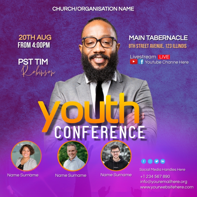 youth conference Template | PosterMyWall