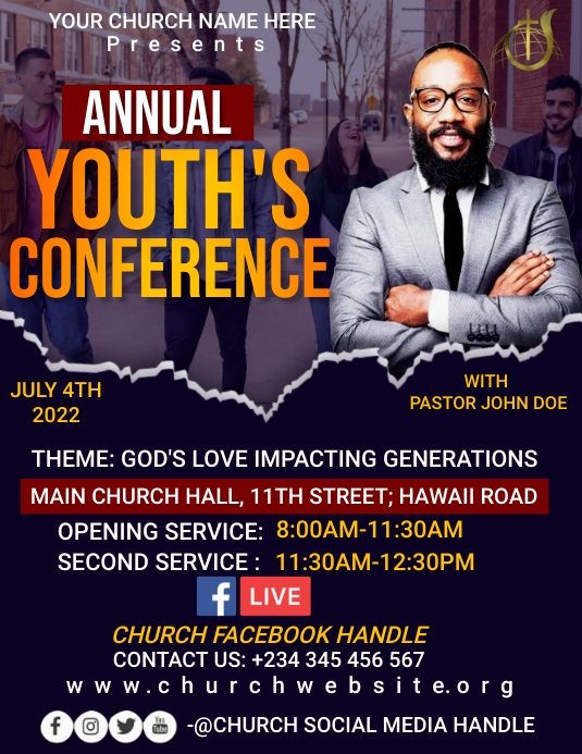 youth conference Template | PosterMyWall
