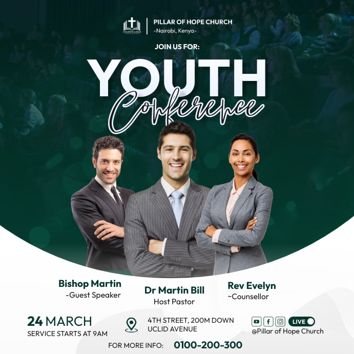 Youth conference Template | PosterMyWall