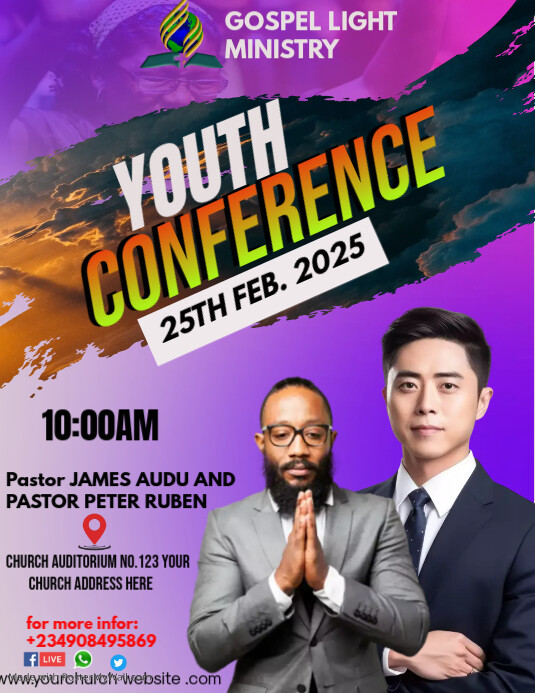 YOUTH CONFERENCE Template | PosterMyWall