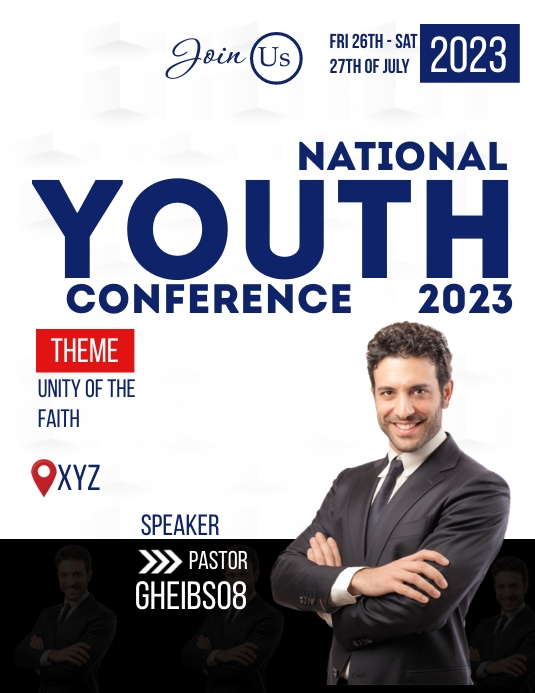 Plantilla de Youth Conference event flyer design | PosterMyWall