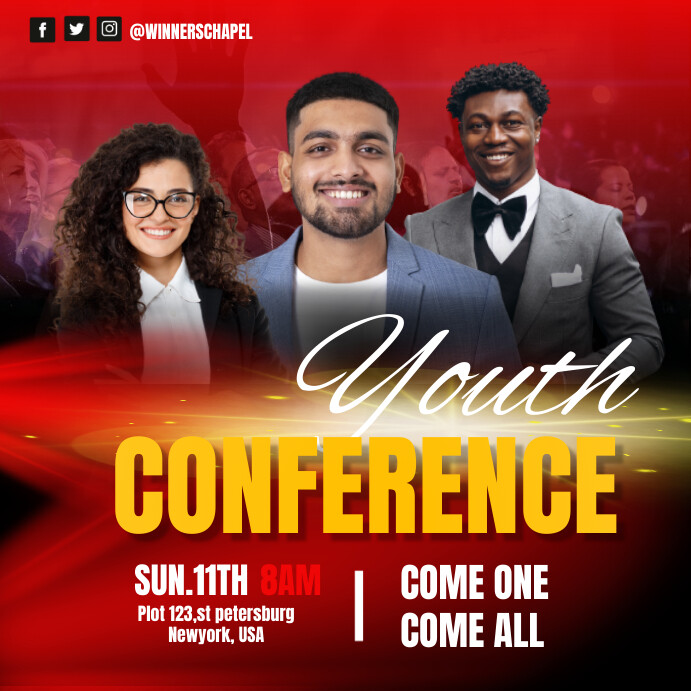 Copy of YOUTH CONFERENCE EVENT TEMPLATE | PosterMyWall