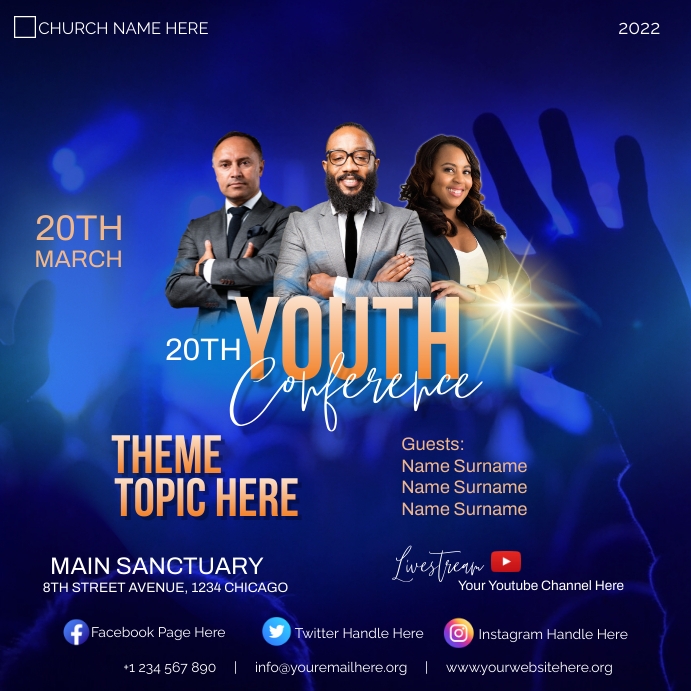youth conference flyer Template | PosterMyWall