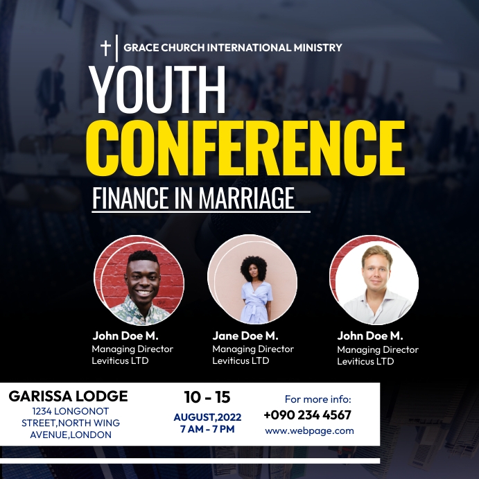Copy of YOUTH CONFERENCE FLYER | PosterMyWall