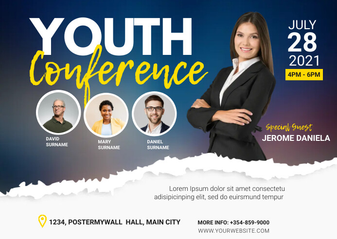 youth conference flyer Template | PosterMyWall