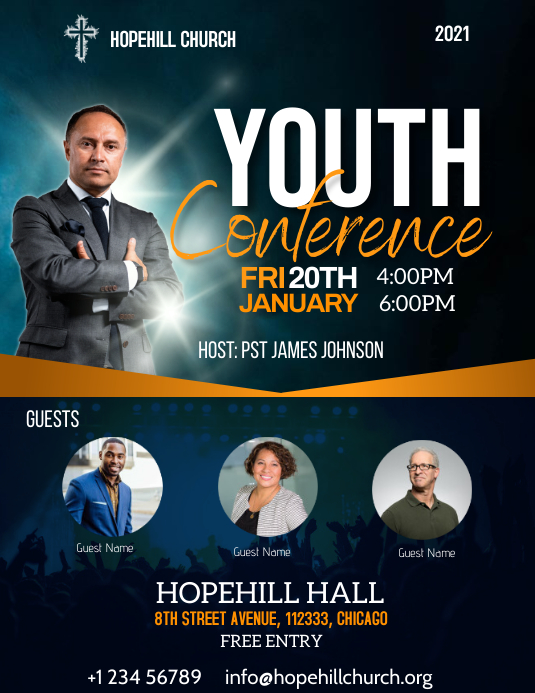 youth conference flyer Template | PosterMyWall