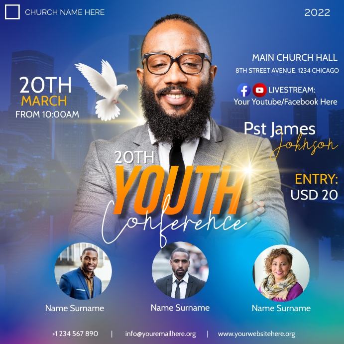 Plantilla de Folleto de La Conferencia Juvenil de | PosterMyWall