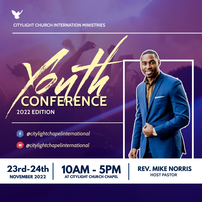 Copy of youth conference flyer template | PosterMyWall
