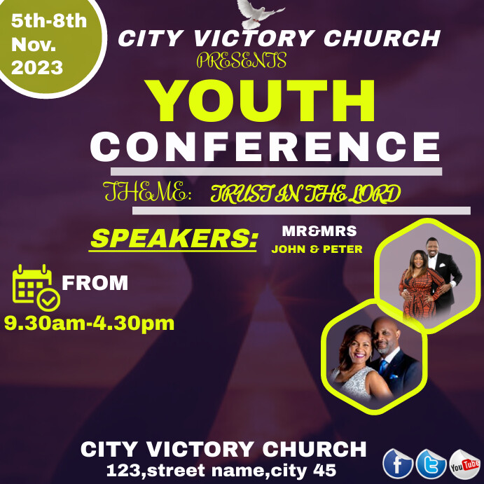 Copy of Youth conference flyer template | PosterMyWall