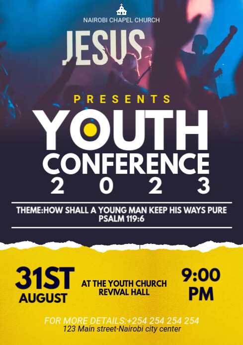 Copy of youth conference flyer template | PosterMyWall