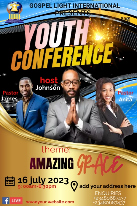 YOUTH CONFERENCE FLYER TEMPLATE | PosterMyWall