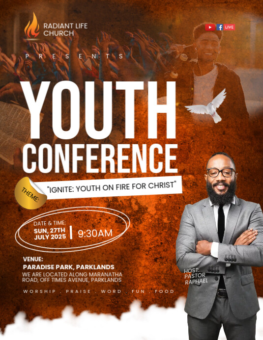 YOUTH CONFERENCE POSTER Template | PosterMyWall