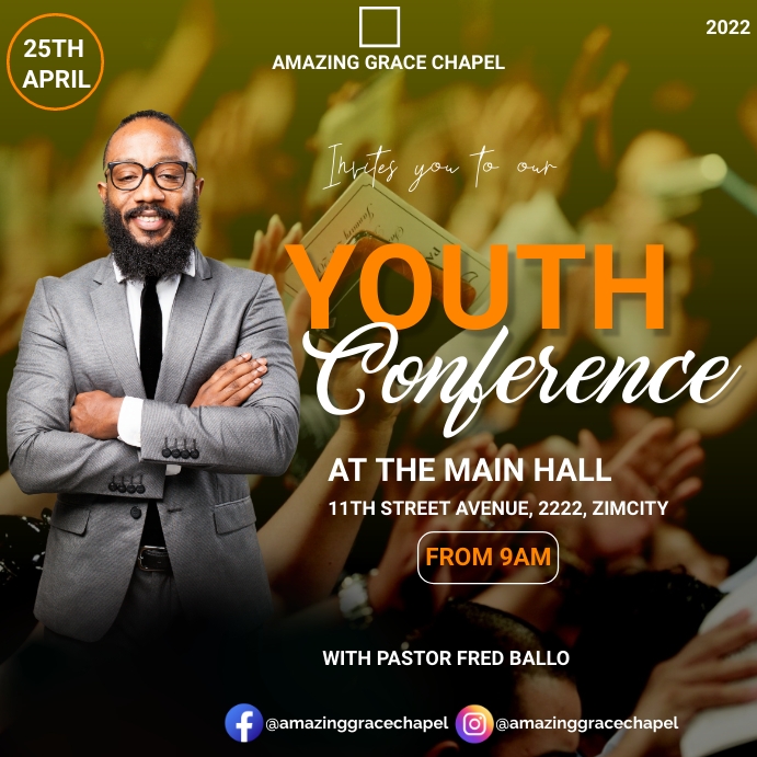 YOUTH CONFERENCE POSTER Template | PosterMyWall