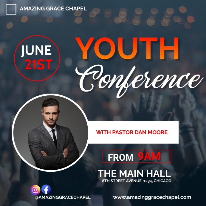 Plantilla de Cartel de La Conferencia Juvenil | PosterMyWall