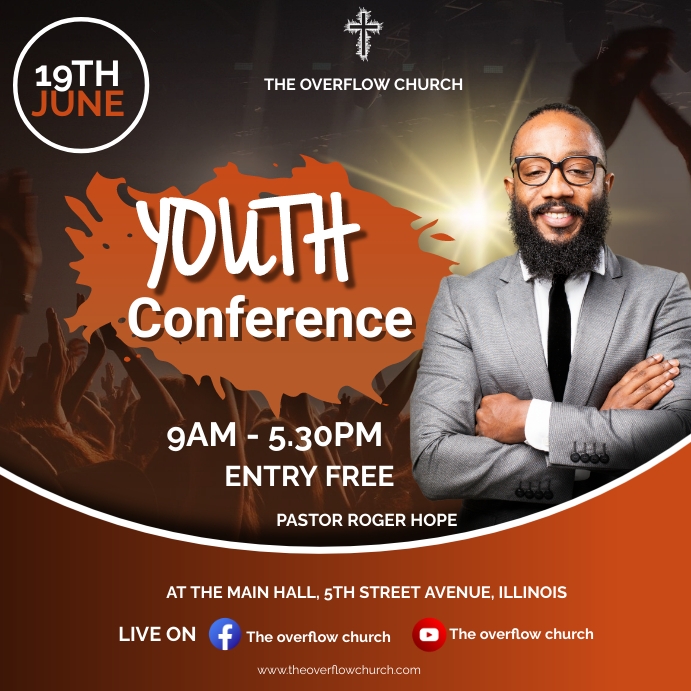 YOUTH CONFERENCE POSTER Template | PosterMyWall