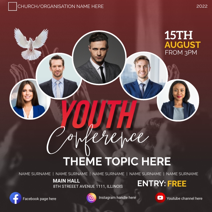 YOUTH CONFERENCE POSTER Template | PosterMyWall